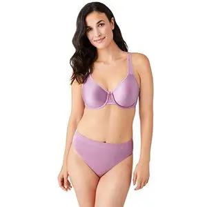 Wacoal Basic Beauty Full Figure Underwire Bra 855192 Women's Bra Black Purple