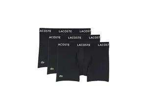 Lacoste 3-pack Solid With Semi Fancy Belt Underwear Trunks Men's Underwear Navy Blue/white/red Black