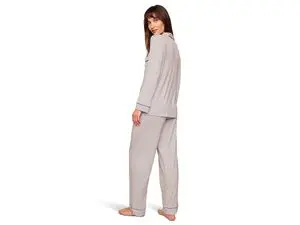Eberjey Gisele Printed Tencela C/ Modal Long Pj Set Pajama Sets Hannukah Glow Nouvean /ny - Gray
