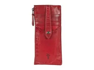 THE FRYE COMPANY Melissa Snap Card Wallet Coin Purse Light Sky Red