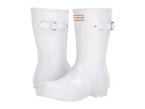 Hunter Original Short Gloss Boots - White