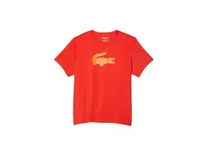 Lacoste Ultra Dry Xxl Logo Sport T-shirt Men's Clothing Green/white Orange