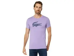 Lacoste Ultra Dry Xxl Logo Sport T-shirt Men's Clothing Green/white Purple