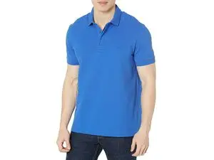 Lacoste Regular Fit Paris Stretch Pique Polo Men's Short Sleeve Pullover White Gray