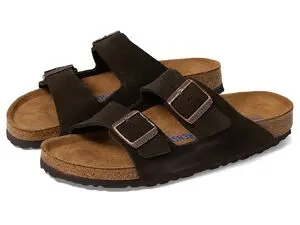 BIRKENSTOCK Arizona Soft Footbed Suede Sandals - Brown