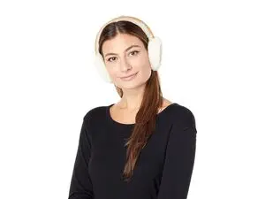UGG Water Resistant Sheepskin Earmuffs With Embroidered Logo - Brown