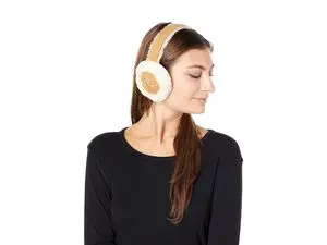 UGG Water Resistant Sheepskin Earmuffs With Embroidered Logo - Brown