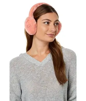 UGG UGG Water Resistant Sheepskin Earmuffs With Embroidered Logo Pink