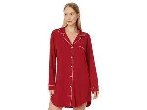 Eberjey Gisele Tenceltm Modal Sleepshirt Women's Pajama Black/sorbet Pink Red