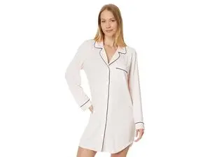 Eberjey Gisele Tenceltm Modal Sleepshirt Pajama Pure Ivory - Red