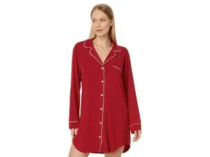 Eberjey Gisele Tenceltm Modal Sleepshirt Women's Pajama Pure Ivory/navy Red
