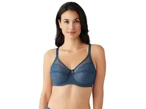 Wacoal Retro Chic Full-busted Underwire Bra 855186 Women's Bra Apricot Blush Blue