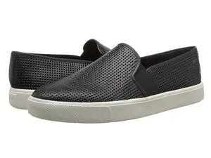 Vince Blair 5 Leather Perforated Slip-on Sneakers - Black