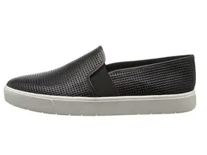 Vince Blair 5 Leather Perforated Slip-on Sneakers - Black