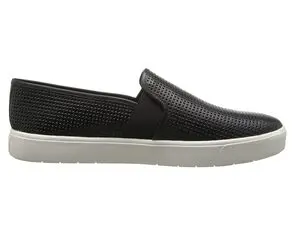 Vince Blair 5 Leather Perforated Slip-on Sneakers - Black