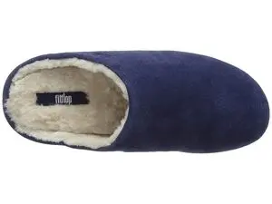 Fitflop Chrissie Suede Shearling Lined Mule Slipper - Blue