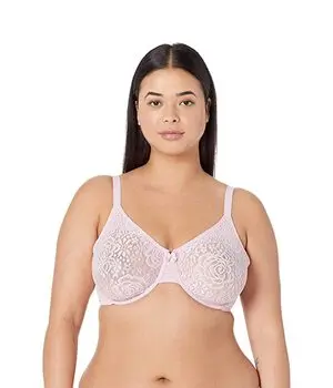 Wacoal Halo Lace Underwire Bra 851205 Women's Bra Soft Sky Purple