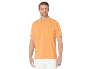 Lacoste Short Sleeve Classic Pique Polo Shirt Men's Short Sleeve Pullover Green Orange