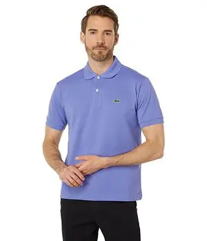 Lacoste Short Sleeve Classic Pique Polo Shirt Men's Short Sleeve Pullover Green Purple