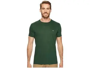 Lacoste Short-sleeve Pima Jersey Crewneck T-shirt Men's T Shirt Red Green