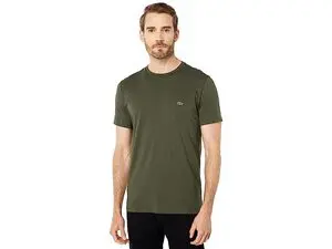 Lacoste Short-sleeve Pima Jersey Crewneck T-shirt Men's T Shirt Red Olive