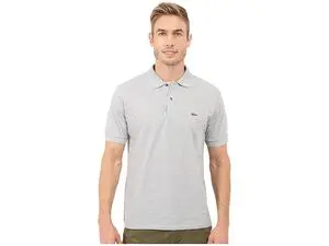 Lacoste Classic Chine Pique Polo Shirt Clothing Silver Grey Chine - Gray