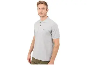 Lacoste Classic Chine Pique Polo Shirt Clothing Silver Grey Chine - Gray