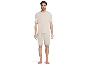 Eberjey Henry Tenceltm Modal Shorts Pj Set Pajama Sets Cornflower - Bone