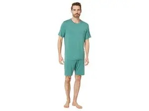 Eberjey Henry Tenceltm Modal Shorts Pj Set Men's Pajama Sets Cornflower Blue Green
