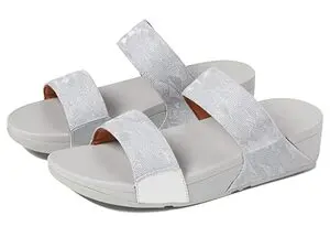 Fitflop FitFlop Lulu Glitz Platform Slides Silver