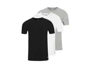 PUMA 3 Pack Crew Neck T-shirts Underwear /gray/black - Multi