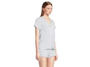 Eberjey Gisele Tencela C/ Modal Shortie Short Pj Set Pajama Sets Nectar/ivory - Blue
