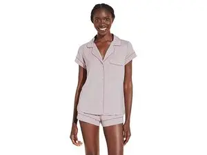 Eberjey Gisele Tencela C/ Modal Shortie Short Pj Set Women's Pajama Sets Pink Nectar/ivory Purple