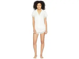 Eberjey Malou Short Sleeve Pj Set Pajama Sets Ivory - Bone