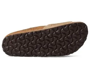 BIRKENSTOCK Madrid Big Buckle Nubuck Leather Sandals - Tan