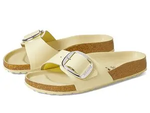 BIRKENSTOCK Birkenstock Madrid Big Buckle Nubuck Leather Sandals Yellow