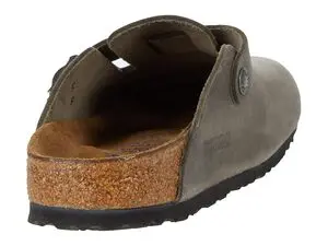 BIRKENSTOCK Boston Soft Footbed Oiled Leather Clogs - Gray