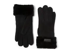 UGG Turn Cuff Water Resistant Sheepskin Gloves - Black