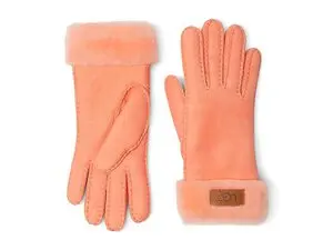 UGG UGG Turn Cuff Water Resistant Sheepskin Gloves Pink
