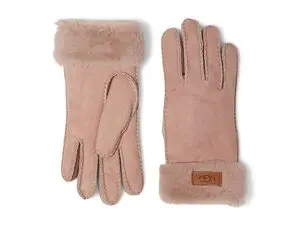 UGG UGG Turn Cuff Water Resistant Sheepskin Gloves Yellow