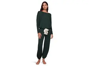 Eberjey Gisele Tenceltm Modal Slouchy Pj Set Women's Pajama Sets Ice Blue/ice Blue Black