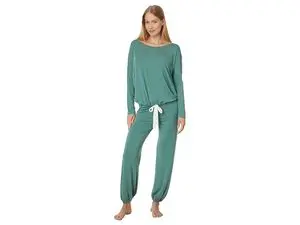 Eberjey Gisele Tenceltm Modal Slouchy Pj Set Women's Pajama Sets Ice Blue/ice Blue Green
