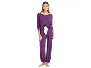 Eberjey Gisele Tenceltm Modal Slouchy Pj Set Women's Pajama Sets Ice Blue/ice Blue Purple