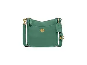 COACH Polished Pebble Leather Chaise Crossbody 19 - Green