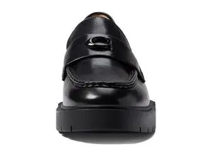 COACH Leah Leather Loafers With Chunky Platform And Block Heel