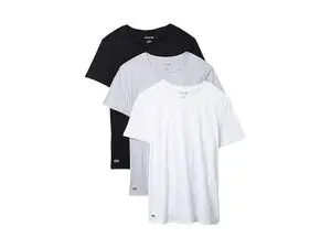 Lacoste 3-pack Crew Neck Regular Fit Essential T-shirt Men's Clothing White Multi
