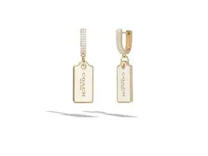 COACH Hangtag Drop Earrings