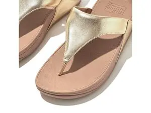 Fitflop Lulu Leather Toepost Sandals - Gold