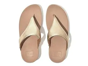 Fitflop Lulu Leather Toepost Sandals - Gold