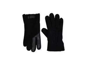 UGG Contrast Water Resistant Sheepskin Gloves - Black